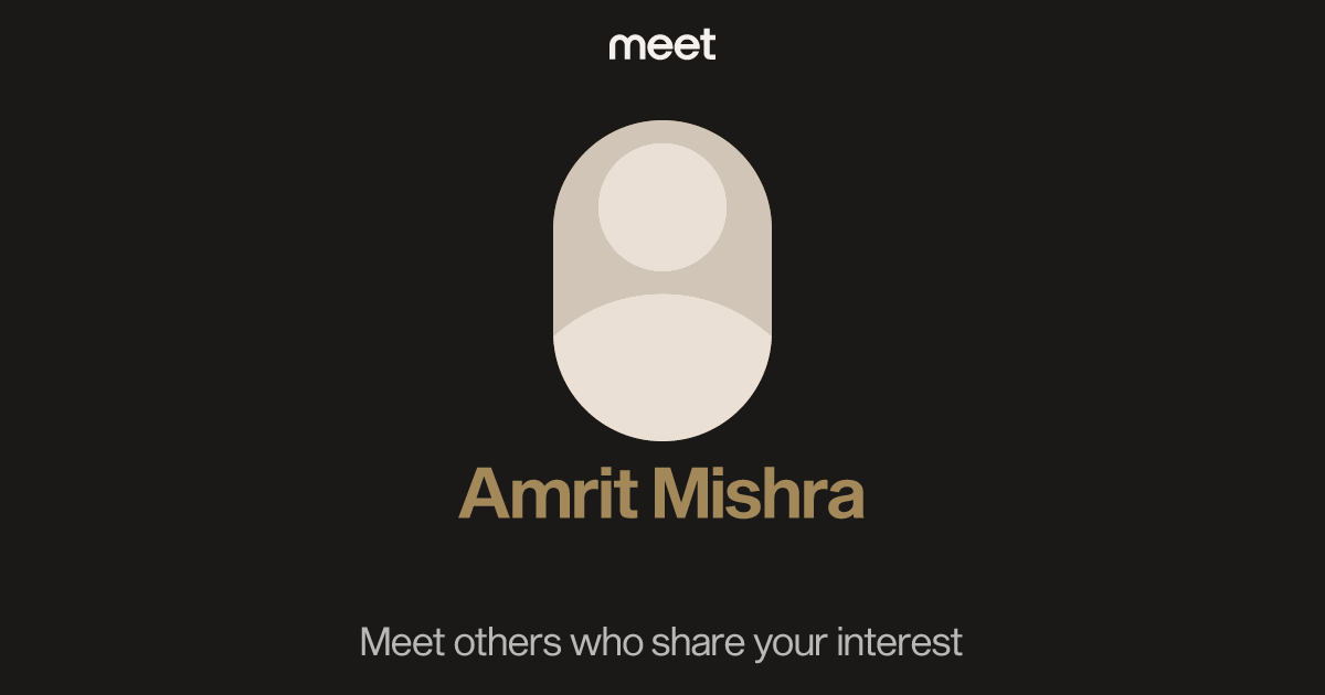 Amrit Mishra - Meet.com
